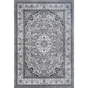 JONATHAN Y Palmette Modern Persian Floral Area Rug Gray/ivory