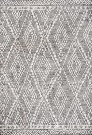 JONATHAN Y Rih Moroccan Style Diamond Area Rug - Gray/ivory