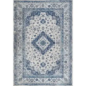 JONATHAN Y Indhira Ornate Medallion Persian Area Rug - Blue/gray