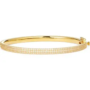 Nordstrom Pavé Cubic Zirconia Bangle - Clear- Gold