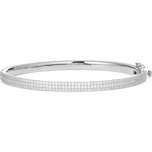 Nordstrom Nordstrom Pavé Cubic Zirconia Bangle Clear- Silver
