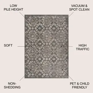 JONATHAN Y Roma Ornate Geometric Tile Area Rug