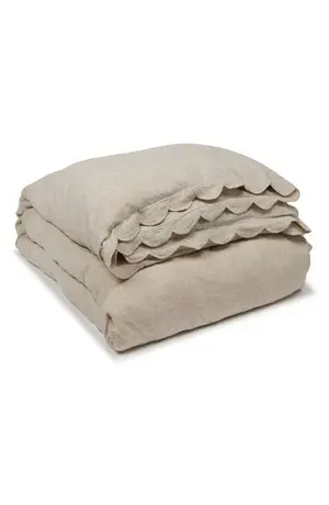 POM POM AT HOME Kelly Linen Duvet Cover - Flax/flax