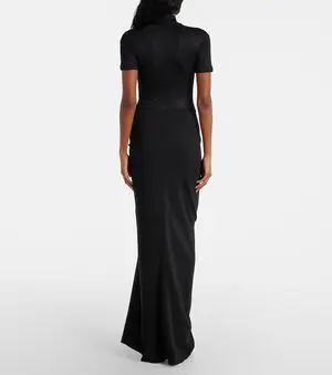 Christopher Esber Fusion Gathered Maxi Dress - Black