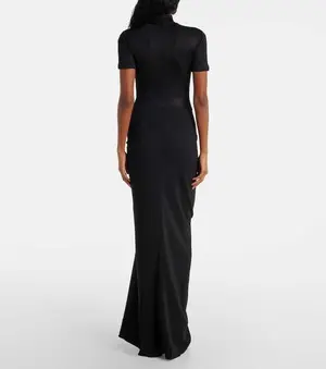 Christopher Esber Fusion Gathered Maxi Dress - Black