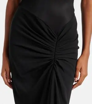 Christopher Esber Fusion Gathered Maxi Dress - Black