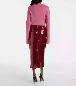 Veronica Beard Koa Sequined Pencil Skirt
