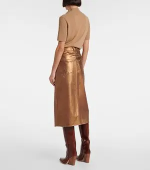 Victoria Beckham Denim Midi Skirt