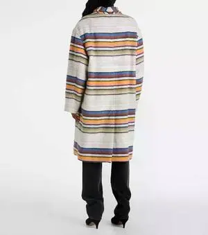 Isabel Marant Étoile Striped Wool-blend Coat