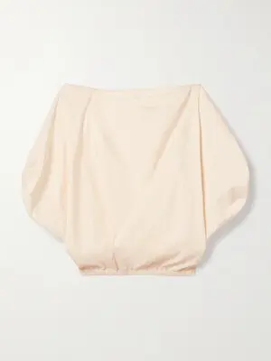 Khaite Niles Cropped Draped Top
