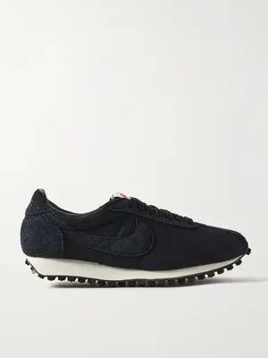 Nike Ld-1000 Brushed Suede-trimmed Twill Trainers - Black