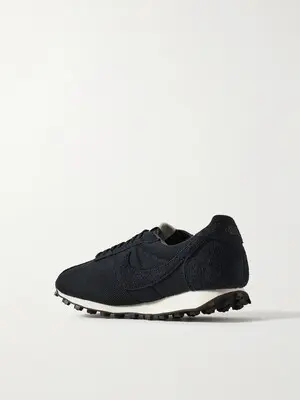 Nike Ld-1000 Brushed Suede-trimmed Twill Trainers - Black