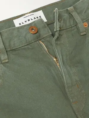 SLVRLAKE Tess Long High-rise Wide-leg Jeans - Green