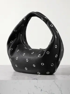 Khaite Olivia Medium Embellished Textured-leather Tote