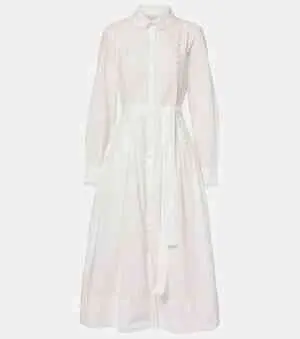 Ulla Johnson Belted Cotton Shirt Dress - White