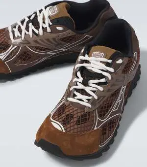 Bottega Veneta Orbit Suede-trimmed Sneakers