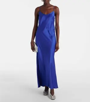 Asceno Lyon Silk Charmeuse Slip Dress