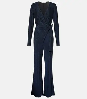 Diane Von Furstenberg Cosima Metallic Jumpsuit - Black