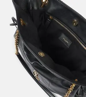 Saint Laurent Jamie Shopping Medium Leather Tote Bag - Black