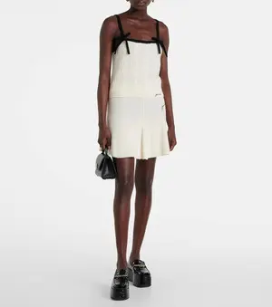 GANNI Wool And Cashmere Knit Top With Tie Details