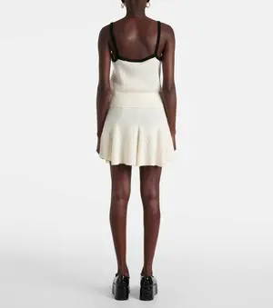 GANNI Wool And Cashmere Knit Top With Tie Details