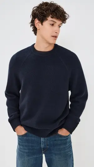 Vince Micro Boucle Crew Neck Pullover