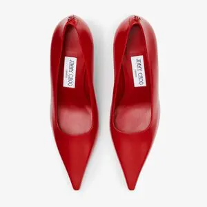 JIMMY CHOO Ixia 80 Leather Pumps - Ruby Red