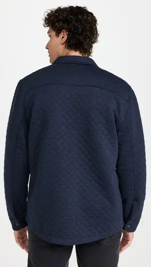 Marine Layer Corbet Quilted Overshirt - Navy