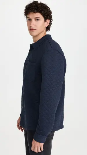 Marine Layer Corbet Quilted Overshirt - Navy