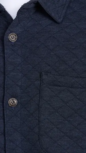 Marine Layer Corbet Quilted Overshirt - Navy