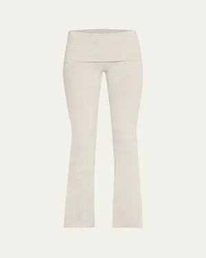 SKIMS Cotton Jersey Flare-leg Pants - Light Heather Grey