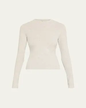 SKIMS Cotton Jersey Long-sleeve T-shirt - Light Heather Grey