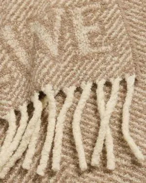 Loewe Logo Fringe Wool-blend Scarf