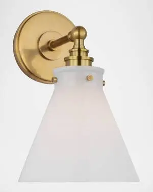 VISUAL COMFORT & CO. Parkington Small Single Wall Light By Fisher Weisman - Antique-burnished Brass