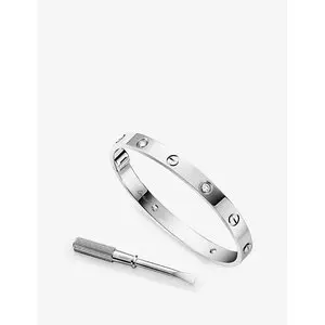 Cartier Love Bracelet With Diamonds - White Gold