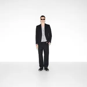Gucci Gg Cotton Blend Canvas Jacket - Black