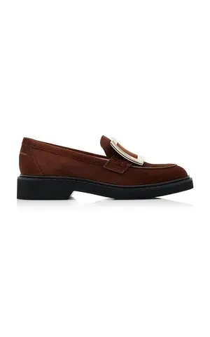ROGER VIVIER Viv Rangers Suede Loafers - Brown