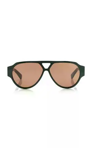 Bottega Veneta Studded Acetate Sunglasses - Green