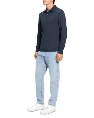 Theory Goris Long Sleeve Polo Shirt - Baltic