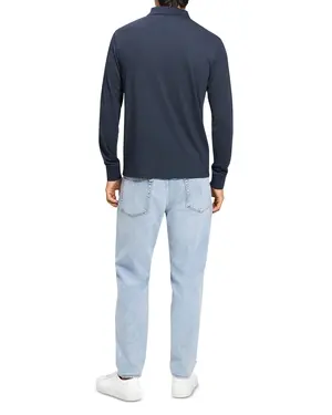 Theory Goris Long Sleeve Polo Shirt - Baltic