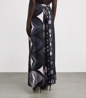 Emilio Pucci Silk Printed Wide-leg Trousers