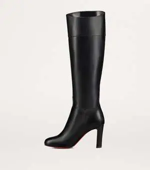 CHRISTIAN LOUBOUTIN Loo Botta 85 Leather Knee-high Boots