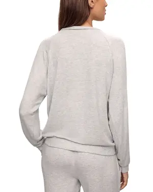Eberjey Long Sleeve Sleep Top - Light Heather Grey