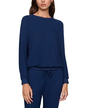 Eberjey Long Sleeve Sleep Top - Navy