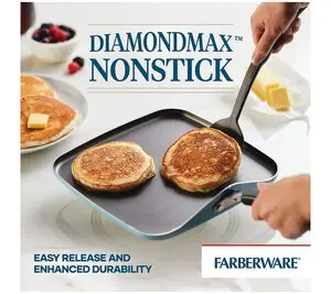 FARBERWARE Cookstart Diamondmax Nonstick Square Griddle 11-in
