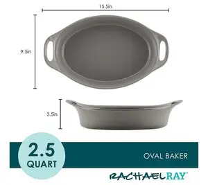 RACHAEL RAY 2.5-quart Ceramics Oval Baker
