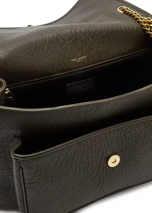 Saint Laurent Niki Large Leather Shoulder Bag - Khaki