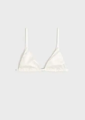 TOTEME Satin Bralette - Milk