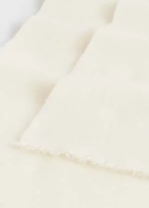 TOTÊME Wide Classic Wool Scarf - Ivory