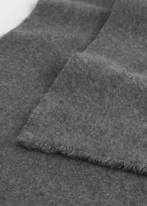 TOTEME Wide Classic Wool Scarf Mid - Grey